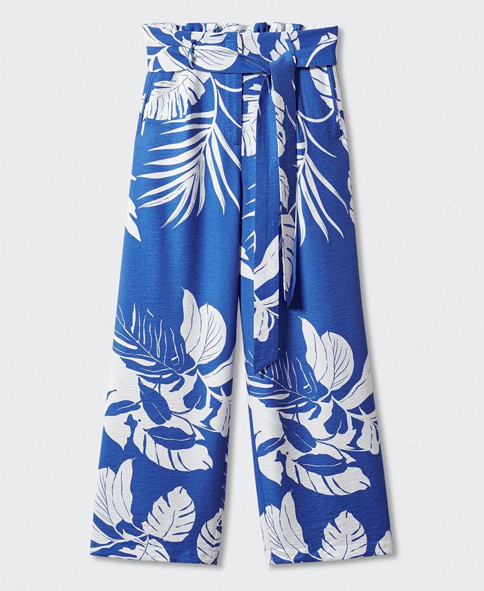 MANGO Women's Tropical Print Pants - Macy's