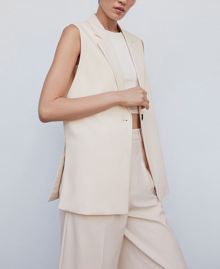 MANGO Women's Openings Detail Long Vest - Macy's