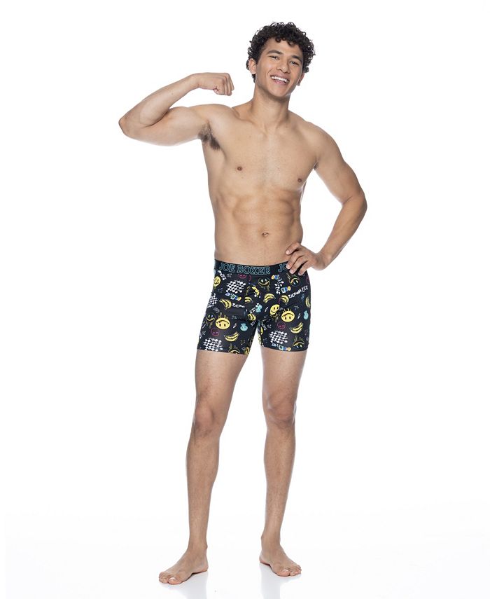 Joe Boxer Men's Graffiti Performance Boxer Briefs, Pack of 4 - Macy's