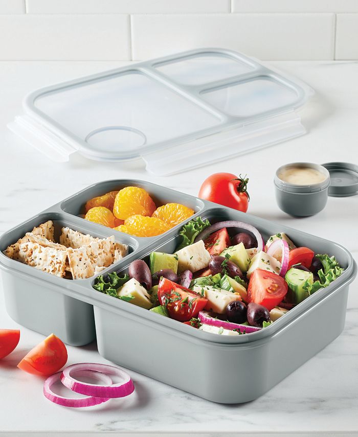 Lock n Lock On The Go Meals Three Compartment Divided Lunch Container ...