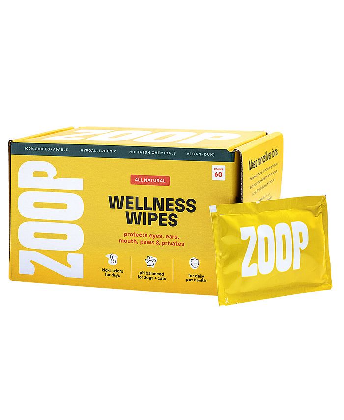 Zoop Wellness Pet Wipes - Body Health and Pet Hygiene - For Dog - 60 ...