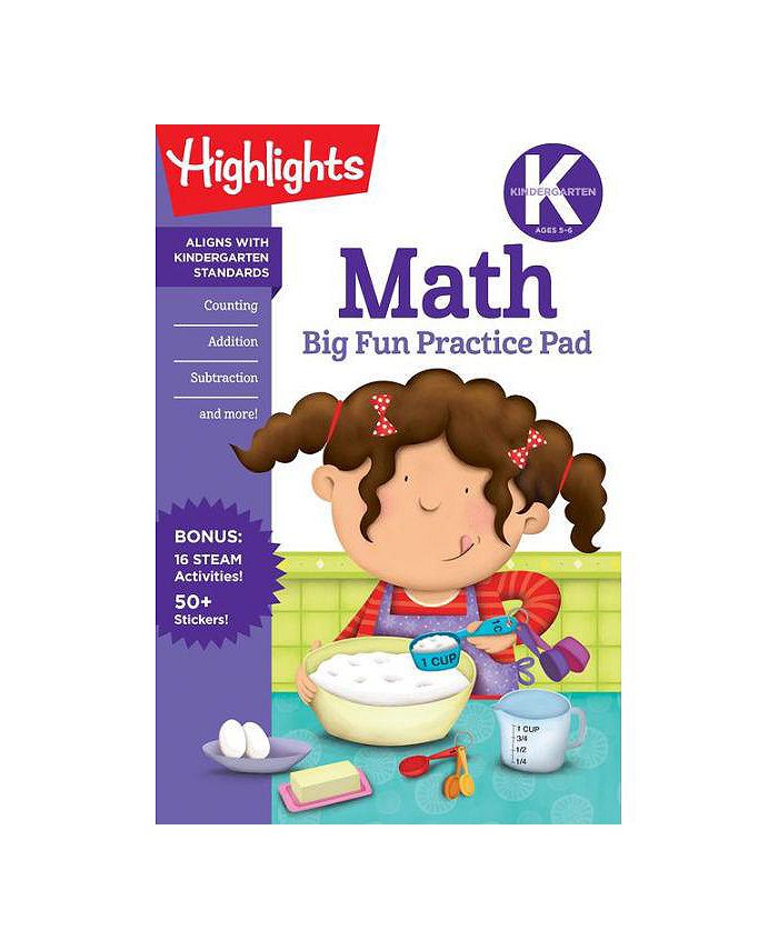 Barnes & Noble Kindergarten Math Big Fun Practice Pad by Highlights ...