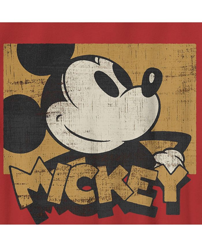 Disney Boy's Mickey & Friends Retro Distressed Mickey Square Child T ...