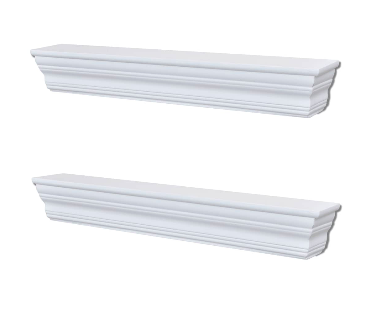 Click here for Wall Shelves 2 pcs White - White prices