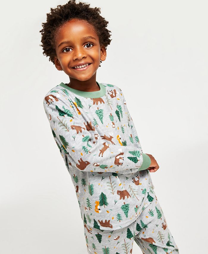 Family Pajamas Matching Toddler, Little & Big Kids Forest Pajamas Set ...