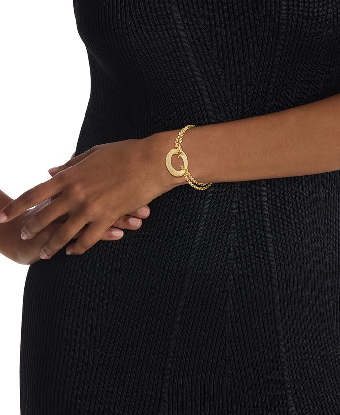 Calvin Klein Women's Stainless Steel Dual Chain Bracelet - Macy's