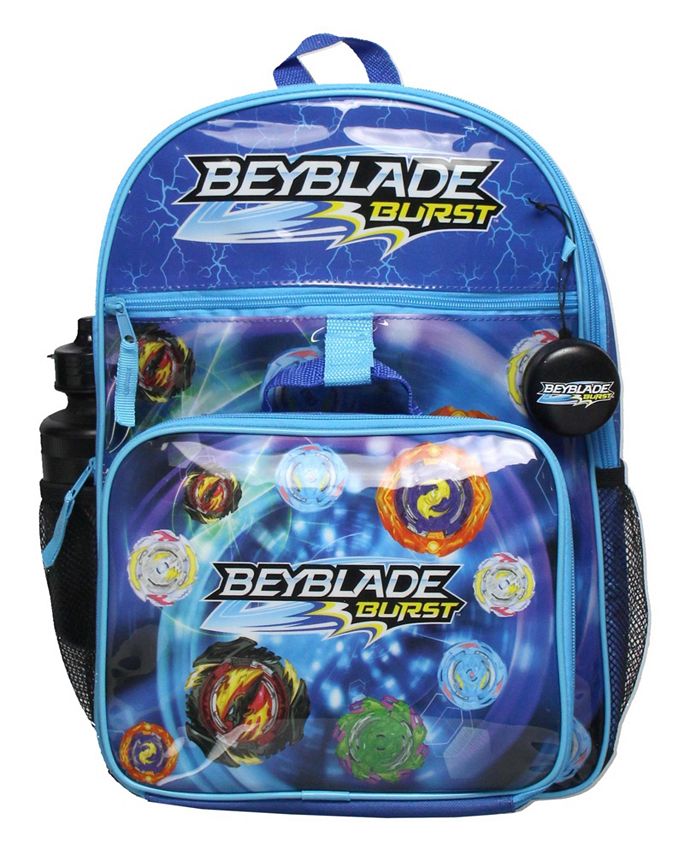Beyblade Burst TV Show Tossed Print 5 PC Backpack Lunchbox Waterbottle ...