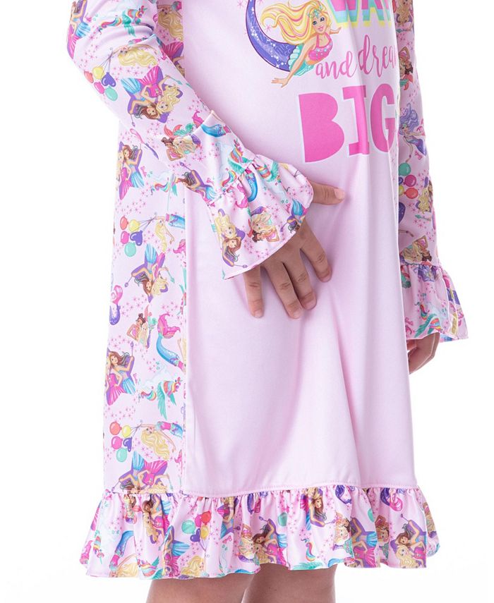 Barbie Girls Mattel Making Waves Dreaming Sleep Pajama Nightgown - Macy's