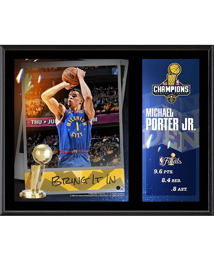 Fanatics Authentic Michael Porter Jr. Denver Nuggets 12" x 15" 2023 NBA ...