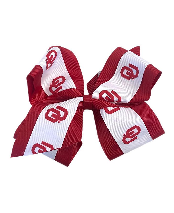 USA Licensed Bows Women's Oklahoma Sooners Jumbo 3" Layered Bow - Macy's