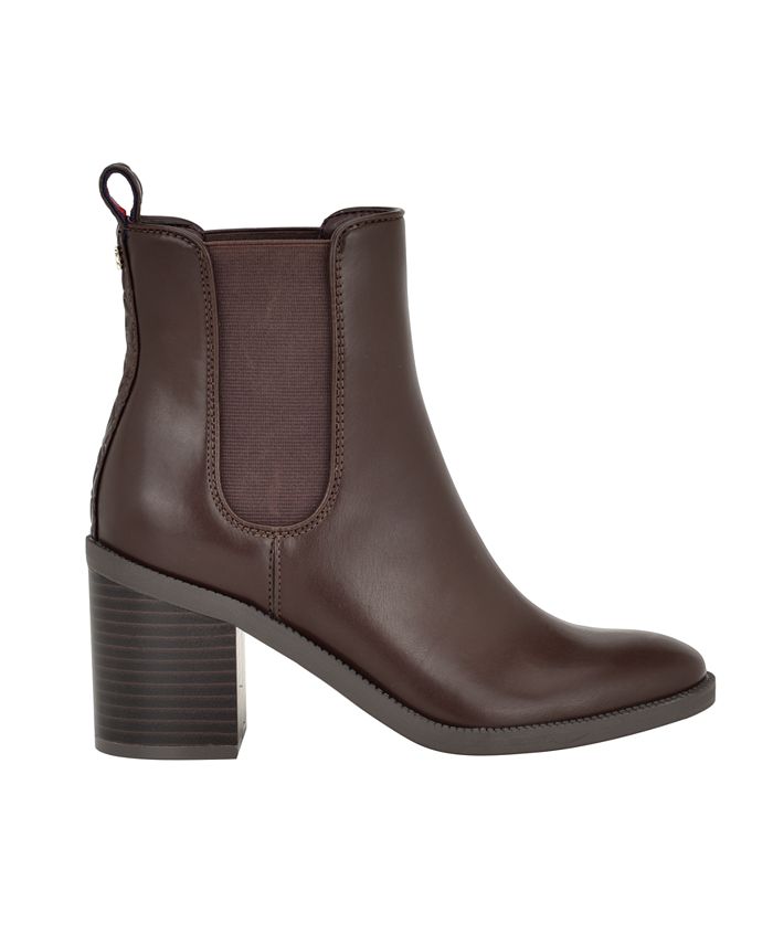 Tommy Hilfiger Women's Brae Mid Heel Pull On Chelsea Boots - Macy's