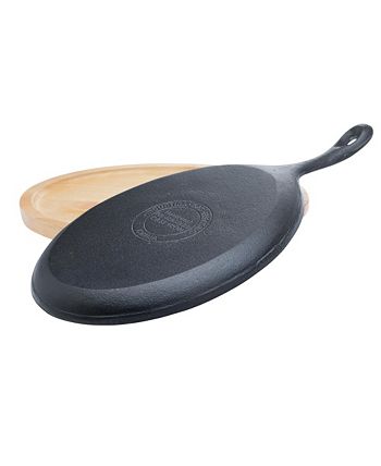 Basic Essentials 2 Piece Cast Iron Oval Fajita Plate - Macy's