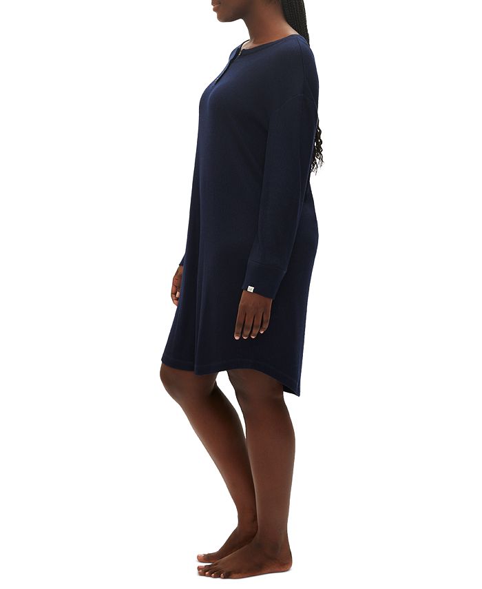 GAP GapBody Women's Henley Dorm Long-Sleeve Sleepshirt - Macy's