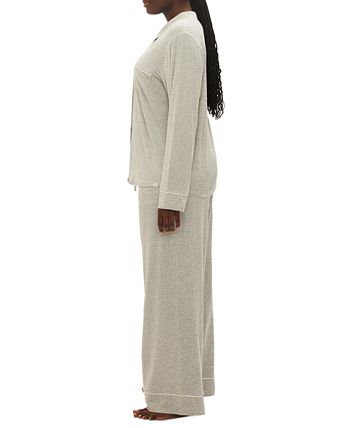 GAP GapBody Women's 2-Pc. Notched-Collar Long-Sleeve Pajamas Set - Macy's