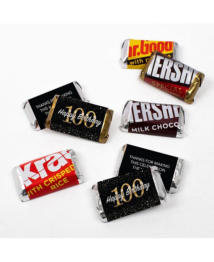 Just Candy 123 Pcs 100th Birthday Candy Party Favors Hershey's ...