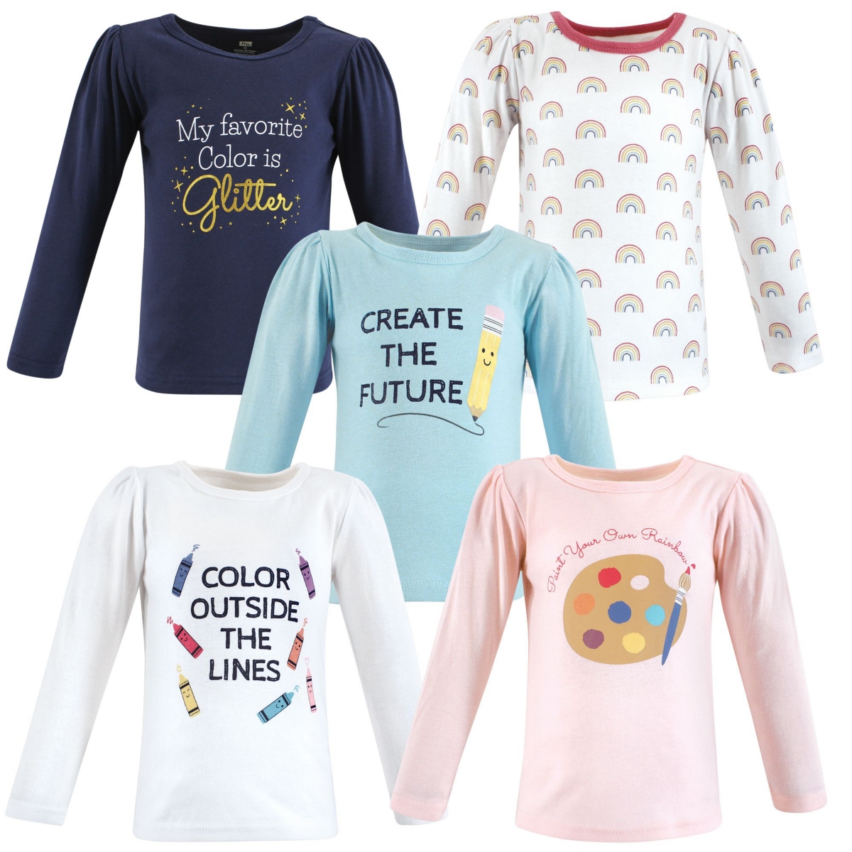 Click here for Hudson Baby Toddler Girls Long Sleeve T-Shirts - C... prices
