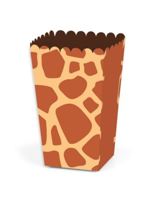 Big Dot of Happiness Giraffe Print - Safari Party Favor Popcorn Treat ...