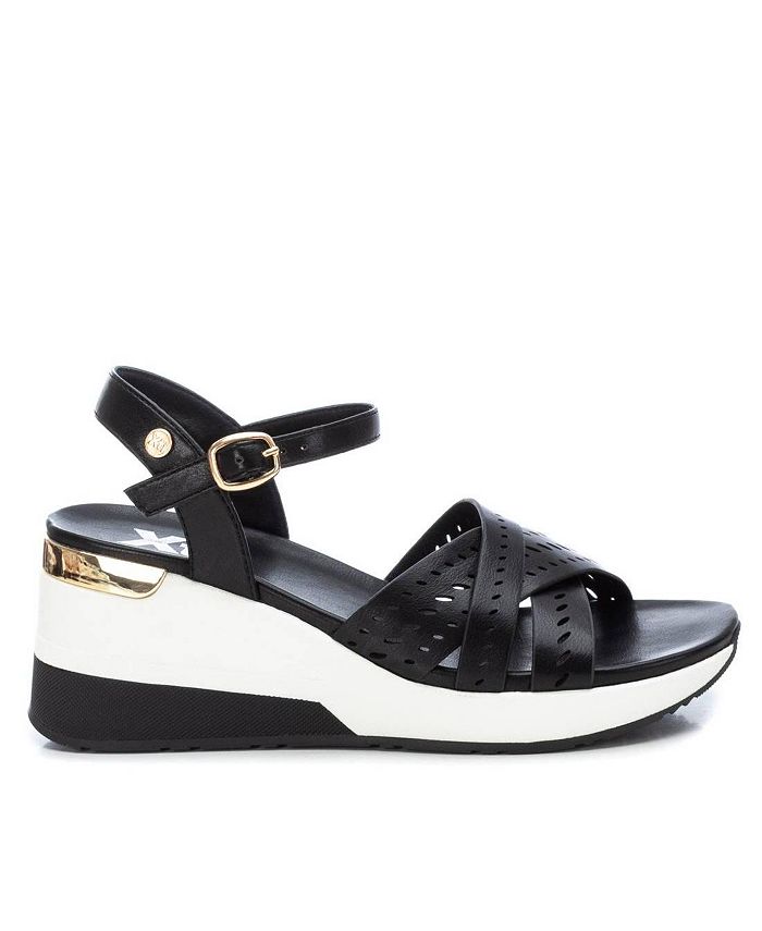XTI Women's Wedge Cross Strap Sandals By - Macy's