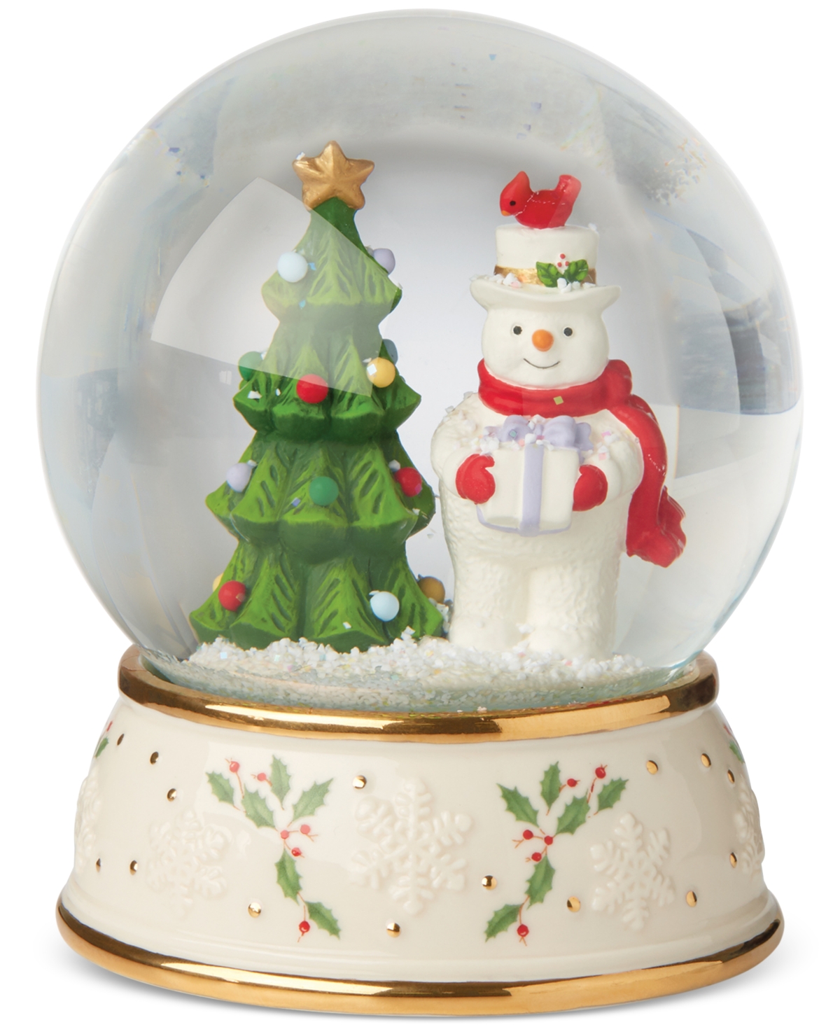 Click here for Lenox Happy Holly Days Snowman & Tree Snow Globe -... prices