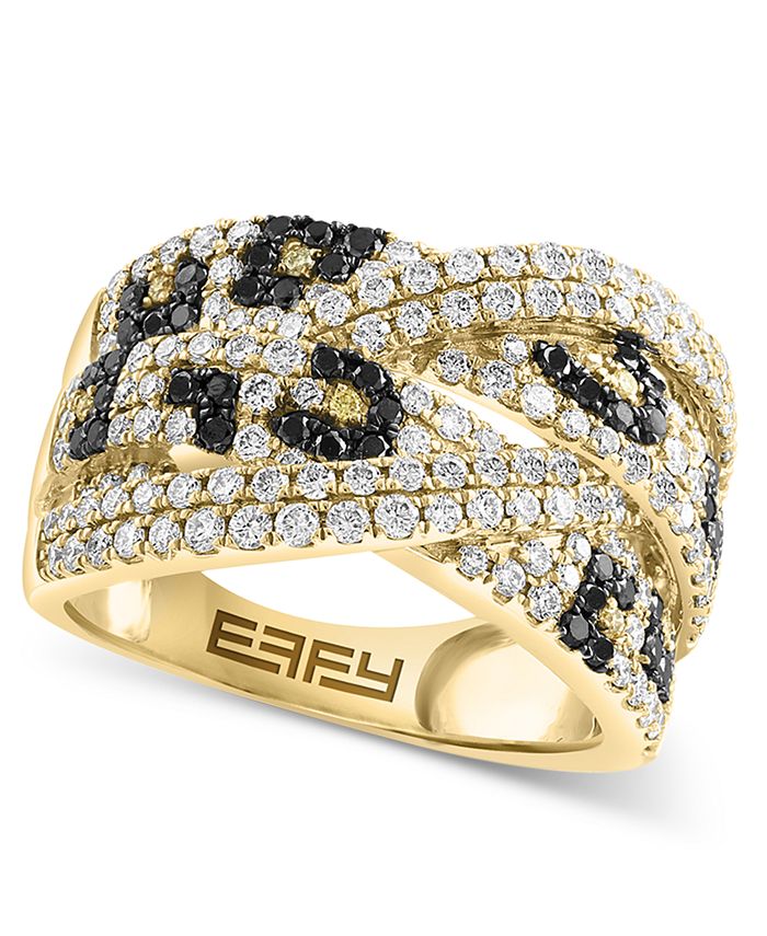 EFFY Collection EFFY® Multicolor Diamond Crossover Statement Ring (1-1/ ...