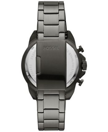 Fossil Men's Bronson Chronograph Smoke Stainless Steel Watch, 44mm - Macy's