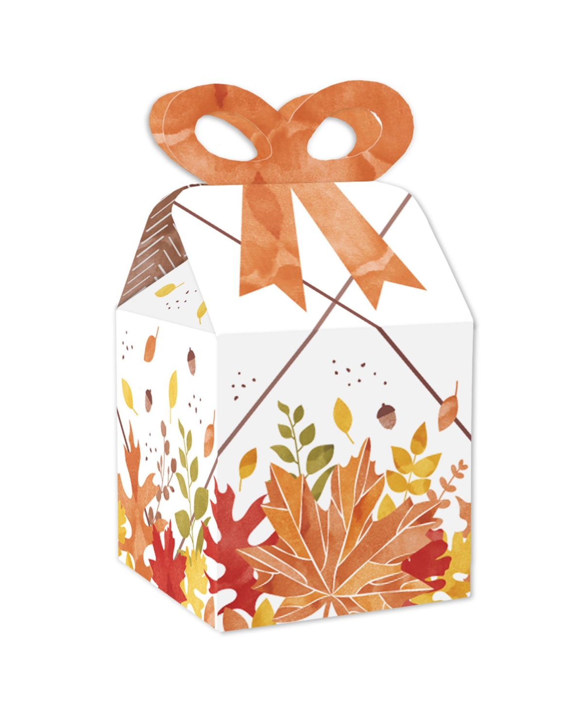 Big Dot Of Happiness Fall Foliage Square Favor Gift Boxes Autumn Leaves ...