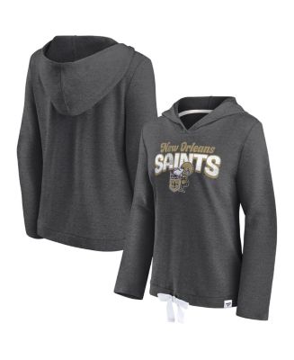 Women's Fanatics Heather Charcoal New Orleans Saints First Team Cropped ...