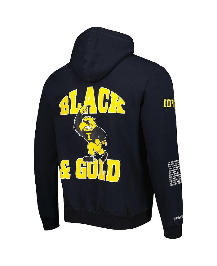 Mitchell & Ness Men's Black Iowa Hawkeyes Team Origins Pullover Hoodie ...