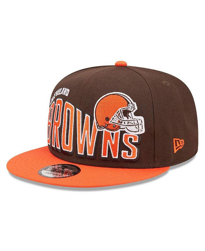 New Era Men's Brown, Orange Cleveland Browns Wordmark Flow 9FIFTY ...