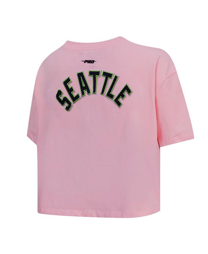 Pro Standard Women's Pink Seattle Seahawks Cropped Boxy T-shirt - Macy's