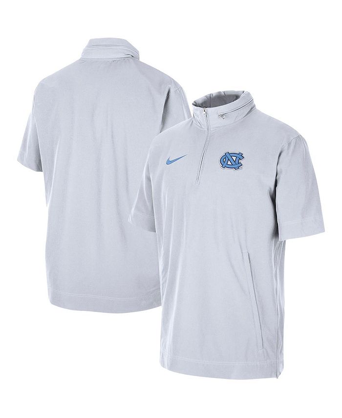 Nike Men's White North Carolina Tar Heels Coaches Half-Zip Short Sleeve ...