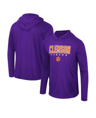 Men's Colosseum Purple Clemson Tigers Team Color Rival Hoodie Long ...