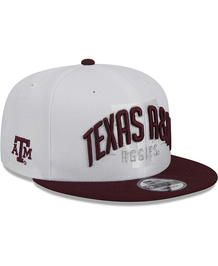 New Era Men's White, Maroon Texas A&M Aggies Two-Tone Layer 9FIFTY ...