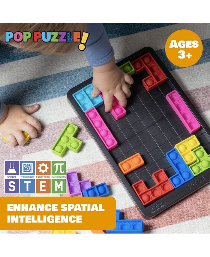 Power Your Fun Pop Puzzle Popper Fidget Game - Black - Macy's