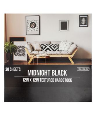 Colorbok Textured Cardstock Pad 12"X12" 30/Pkg-Midnight Black - Macy's