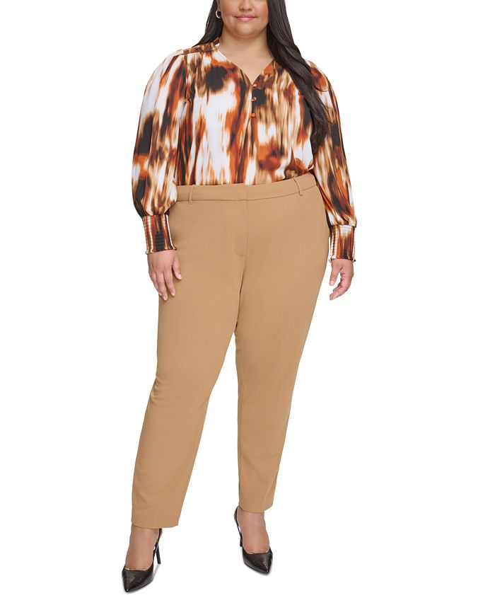 Calvin Klein Plus Size Straight Leg Ankle Pants Macys