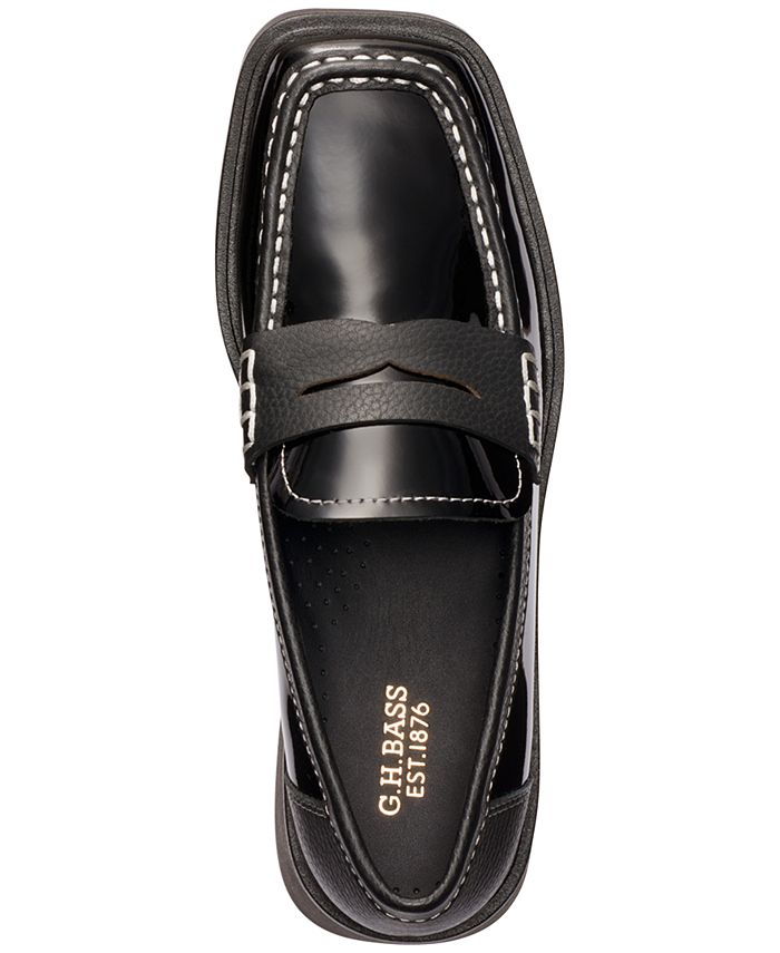 GH Bass G.H.BASS Women's Bowery Square-Toe Penny Loafer Flats - Macy's