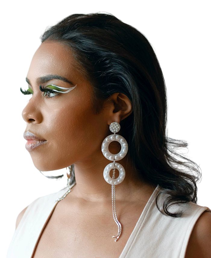 Swanky Designs Double Circle Charisma Drop Earrings - Macy's