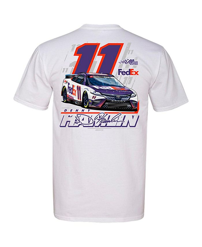 Joe Gibbs Racing Team Collection Men's White Denny Hamlin FedEx Car 2 ...