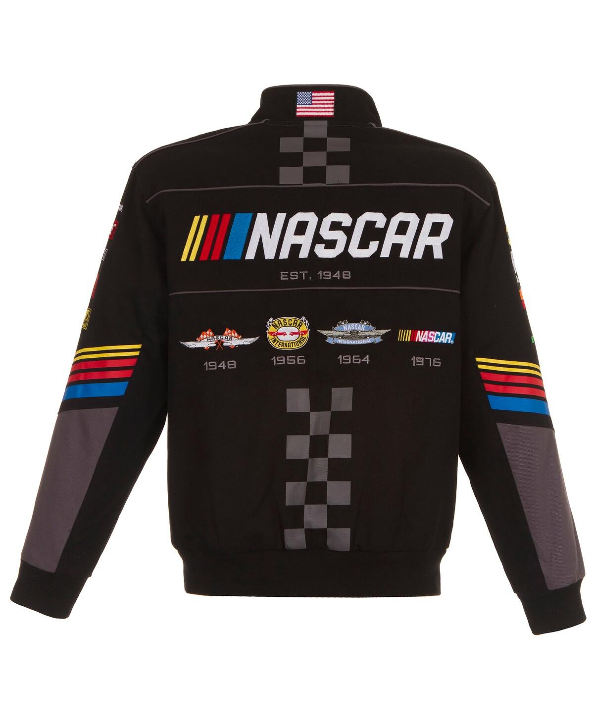 Jh Design Men's Jh Design Black Nascar Twill Logo Uniform Full-Snap ...