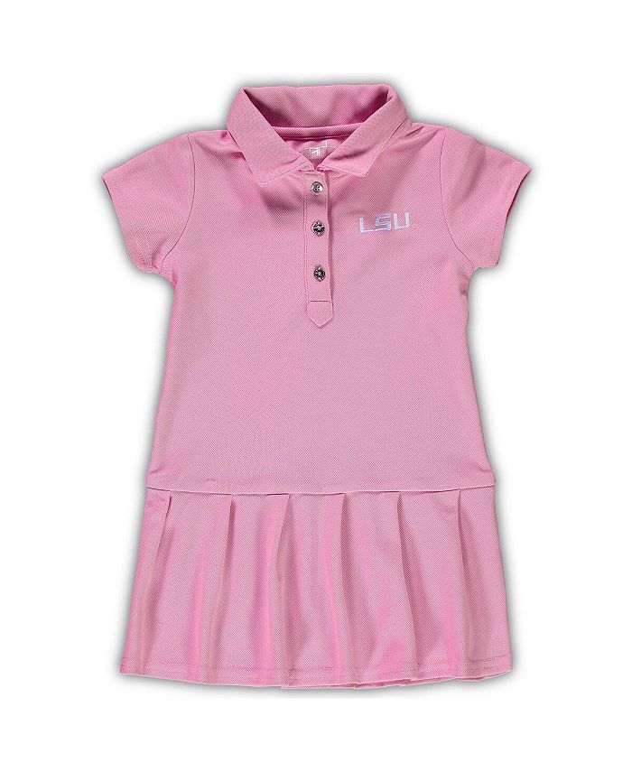 Garb Toddler Girls Pink LSU Tigers Caroline Cap Sleeve Polo Shirt Dress ...