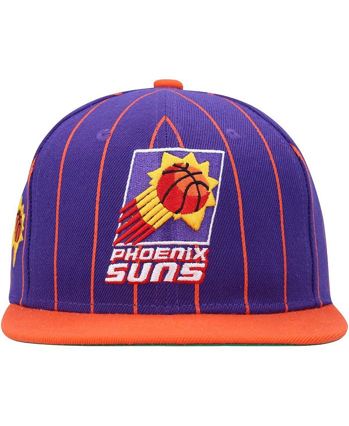 Mitchell & Ness Men's Purple, Orange Phoenix Suns Hardwood Classics Pinstripe Snapback Hat - Macy's