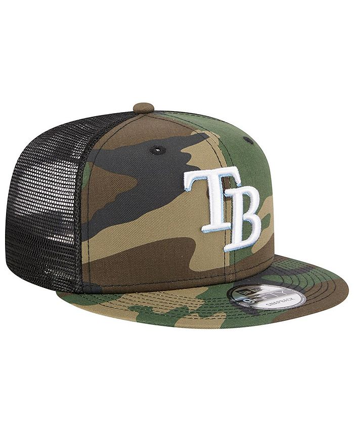 New Era Men's Camo Tampa Bay Rays Woodland Camo Trucker 9FIFTY Snapback ...