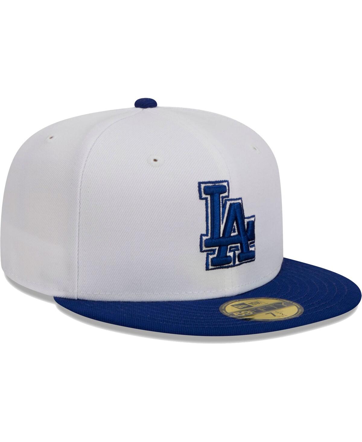 New Era White Los Angeles Dodgers Optic 59fifty Fitted Hat In White ...