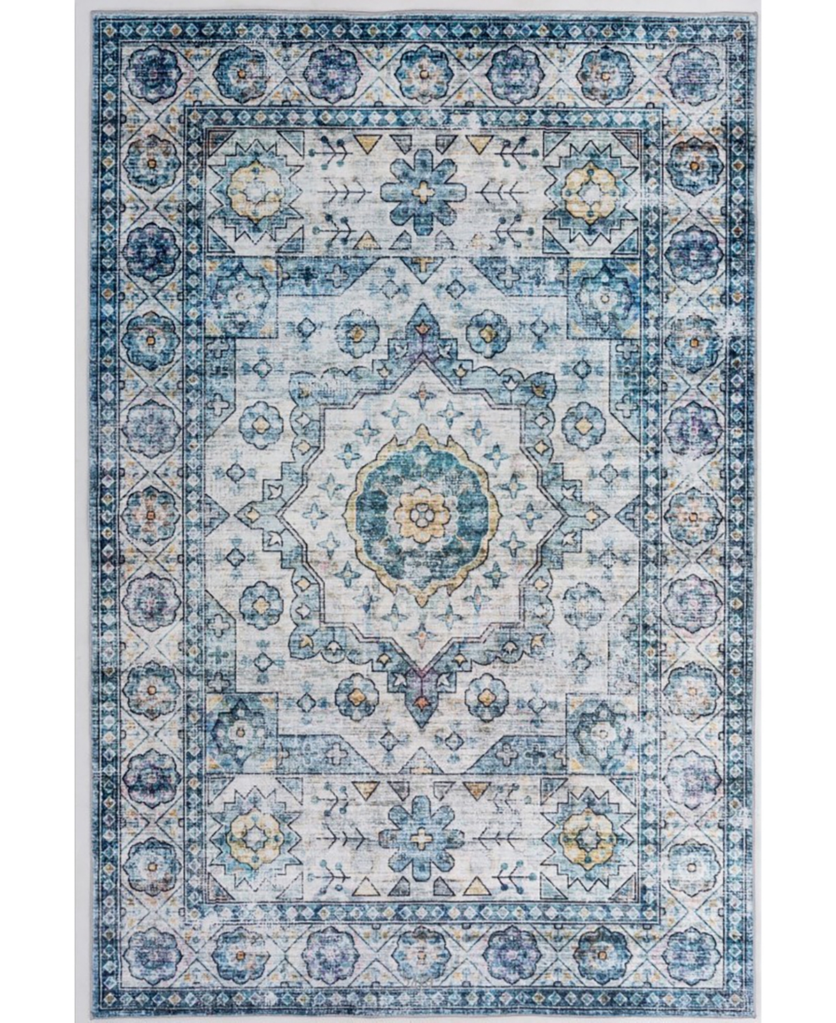 Click here for Km Home Belmont Daken 33 x 53 Area Rug - Blue  Ivo... prices