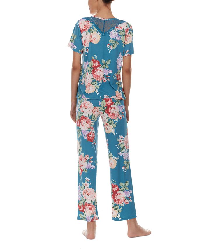 Flora by Flora Nikrooz Women's Julianna 2-Pc. Floral Pajamas Set - Macy's
