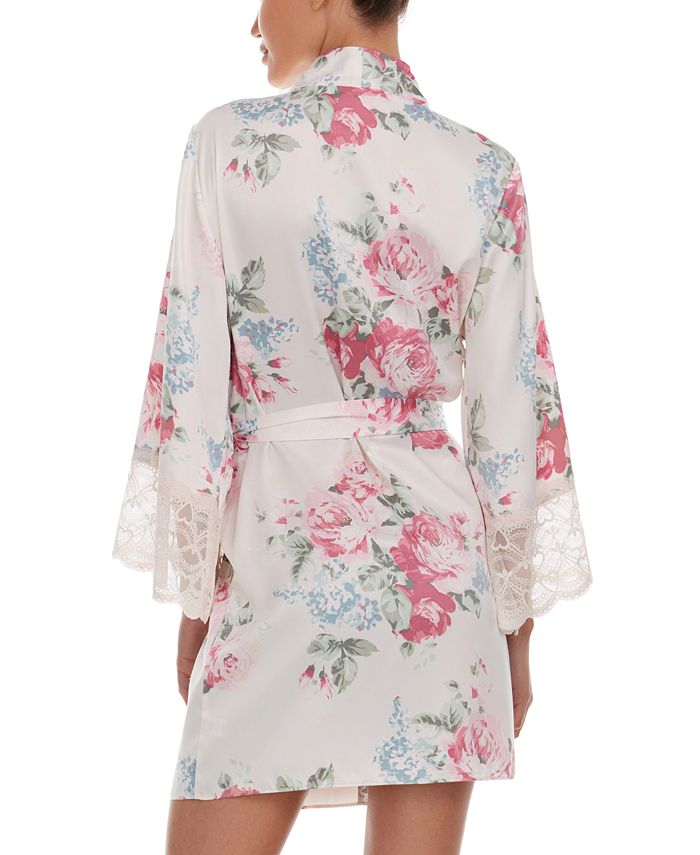 Flora by Flora Nikrooz Women's Cindy Floral Satin Robe - Macy's