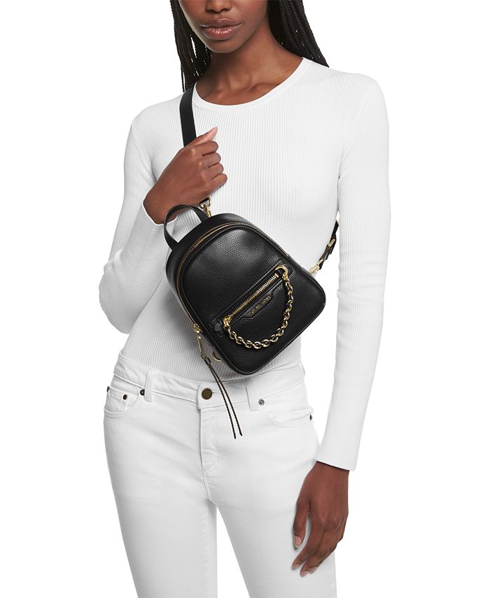 Michael Kors Elliot Extra Small Leather Convertible Messenger Backpack - Macy's