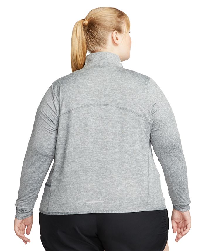 Nike Plus Size Active Dri-FIT Swift-Element UV 1/4-Zip Running Top - Macy's