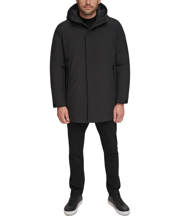 Calvin Klein Men's Flextech Stretch Water-Resistant Hooded Stadium ...